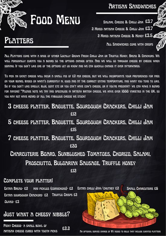 Menu – Local Cheese Cave